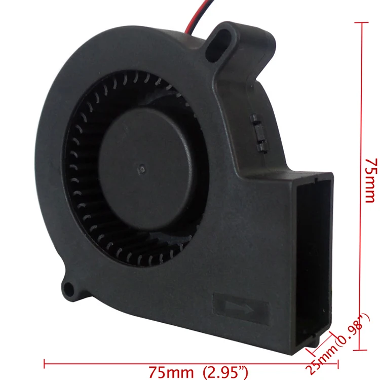 Centrifugal Snail Blower Brushless Dc 3inch 12v Air Flow 7525 ...