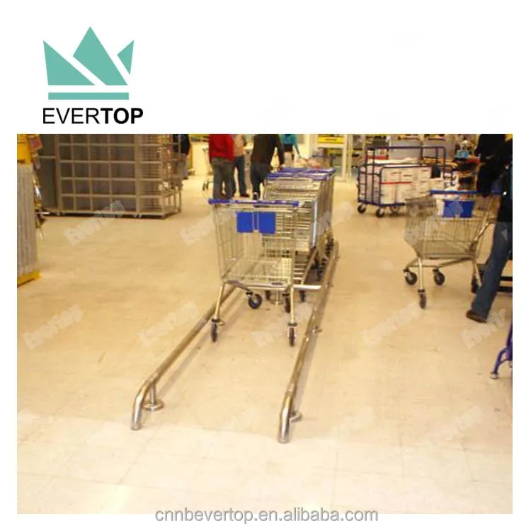 Barandillas de acero inoxidable para supermercados trolley, rieles de ...
