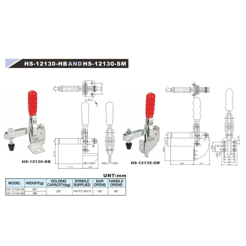 HS-12130 Toggle Clamp - 500lbs Holding Capacity for Woodworking