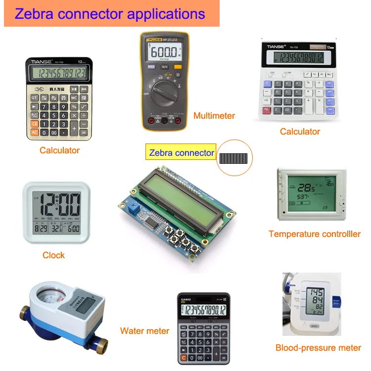 Rubber Connector Silicone Zebra Strip Connector Electrical Connector ...