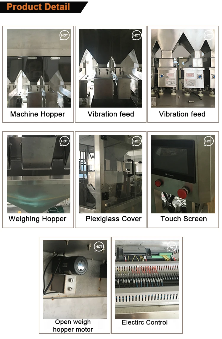 2 Weighing Hopper Stainless Steel Granule Packaging Machine Rice Food ...