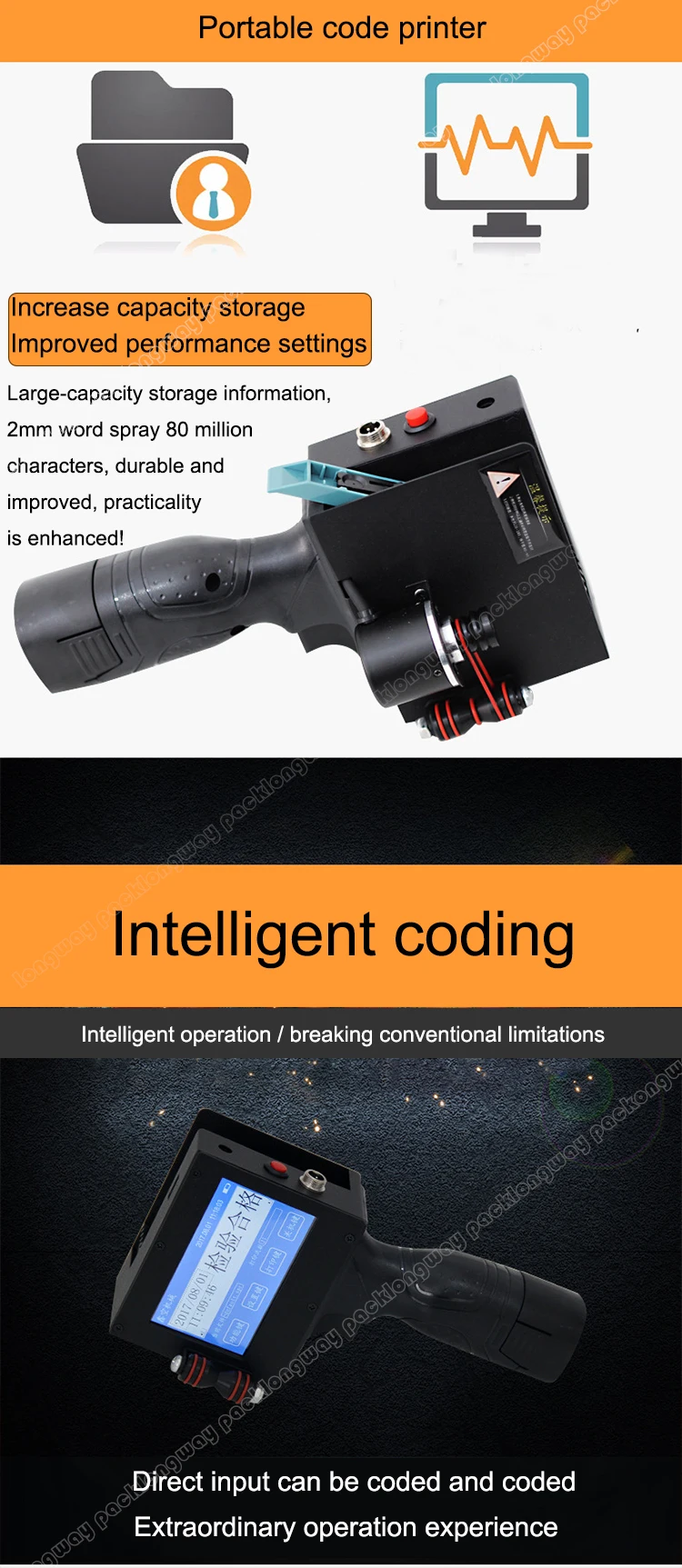 Handheld Exp Date Coding Machine Hand Held Pvc Thermal Inkjet Printer ...