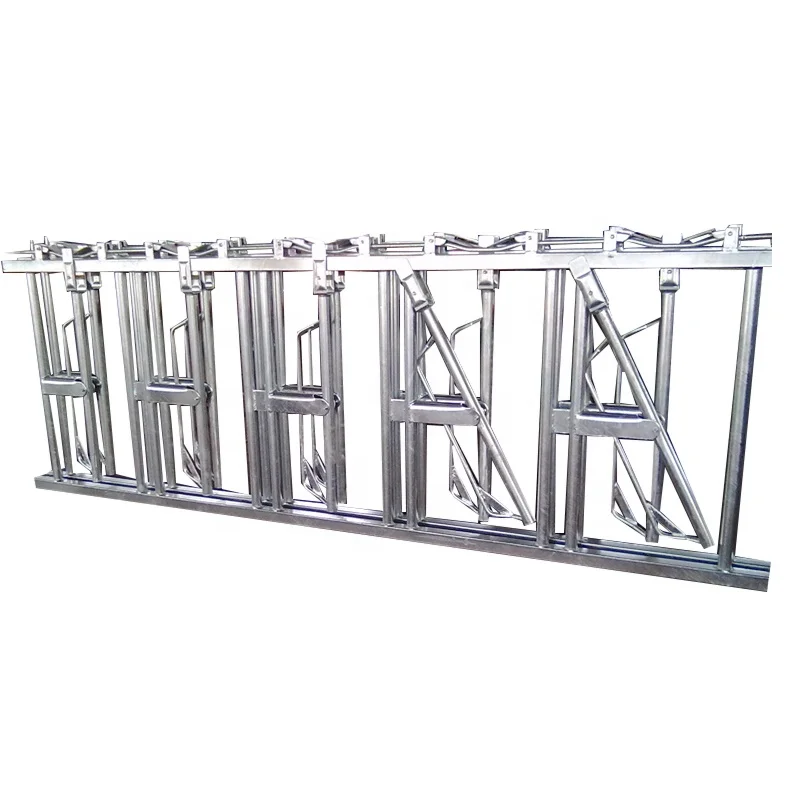 Hot dip galvanized dairy cow headlock panels self-locking panel ...