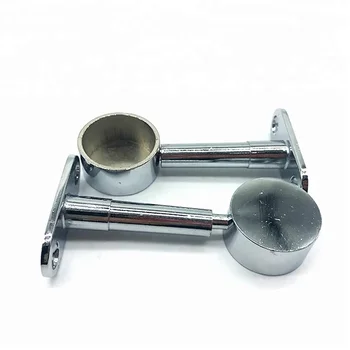 Round Wardrobe Rail Hanging Clothes Tube Chrome End Centre Supports ...