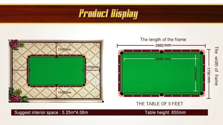 Durable Standard Size Professional Pool Table - Luxury Multiset