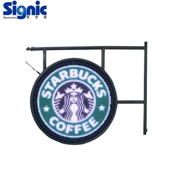 Dual Sided Digital Round Shape Circle Wifi Controller Led Logo Sign ...