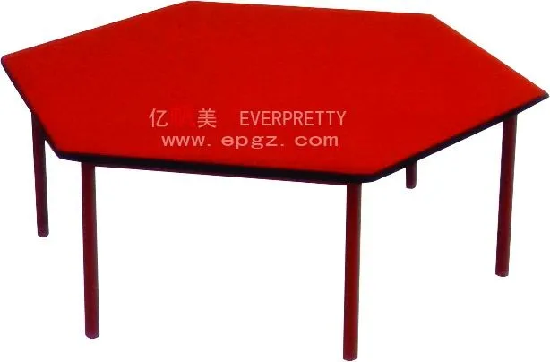 Adjustable Hexagonal Tables for School Library Furniture