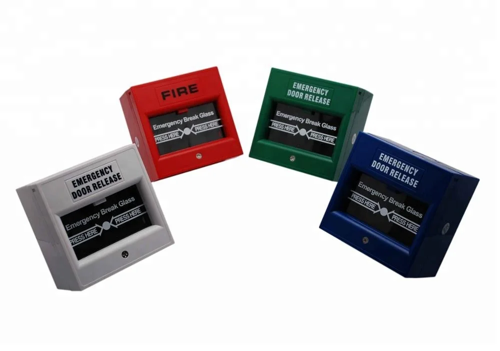 Green/red/blue Emergency Break Glass Button Emergency Exit Door Release ...
