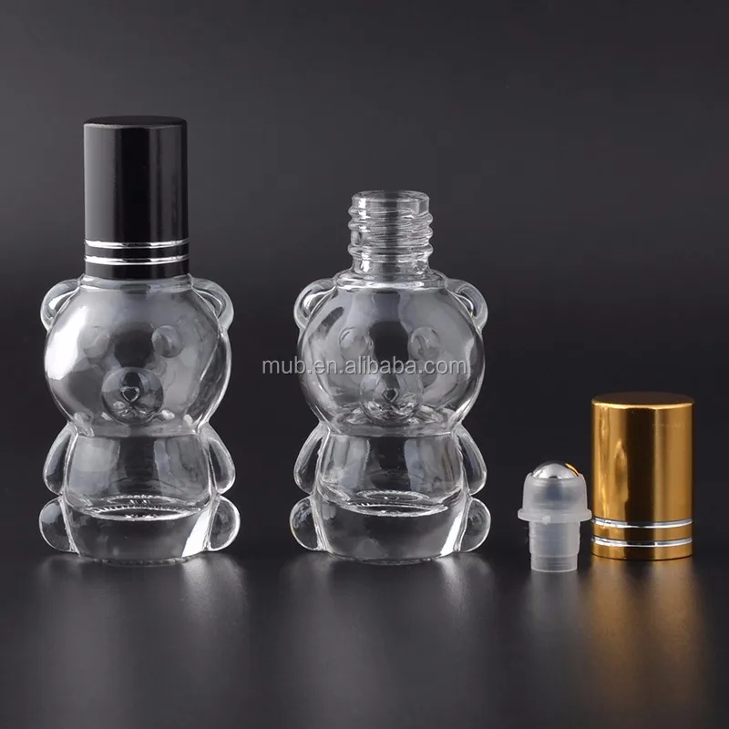 Mub 8ml Bear Shape Steel Ball Roll-on Refillable Perfume Bottle Cute ...