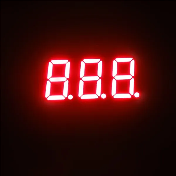 Houkem-3631-asr 3 Digit LED Seven Segment Display - Red Cathode