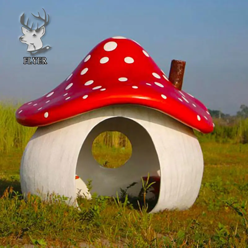 Outdoor Amusement Park Decoration - Large Mushroom Statue