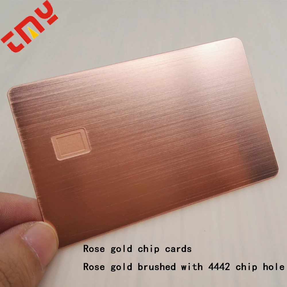 Custom Design Rose Gold Metal Card,Blank Brushed Business Chip Card ...