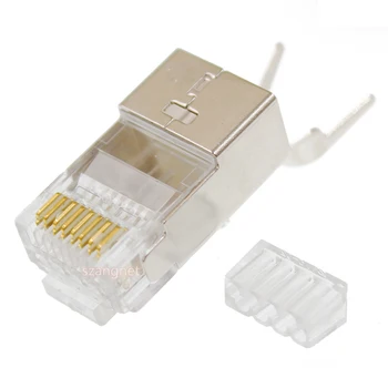 1.5mm Wire Hole Rj 45 Cat 7 Connector Plug Shielded Cat6a Cat7 Rj45 ...