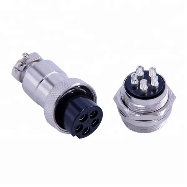 Gx20-5p 5 Pin Male Chassis Mount Socket Aviation Circular Connector ...