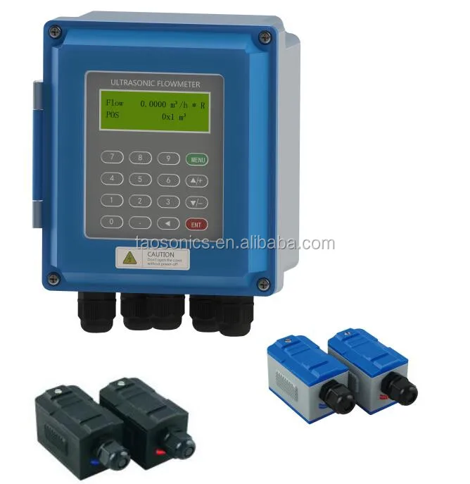 RS485 MODBUS 4~20mA Pulse OCT Relay Output Digital Display ABS Body IP67 Ultrasonic Water Flow ...