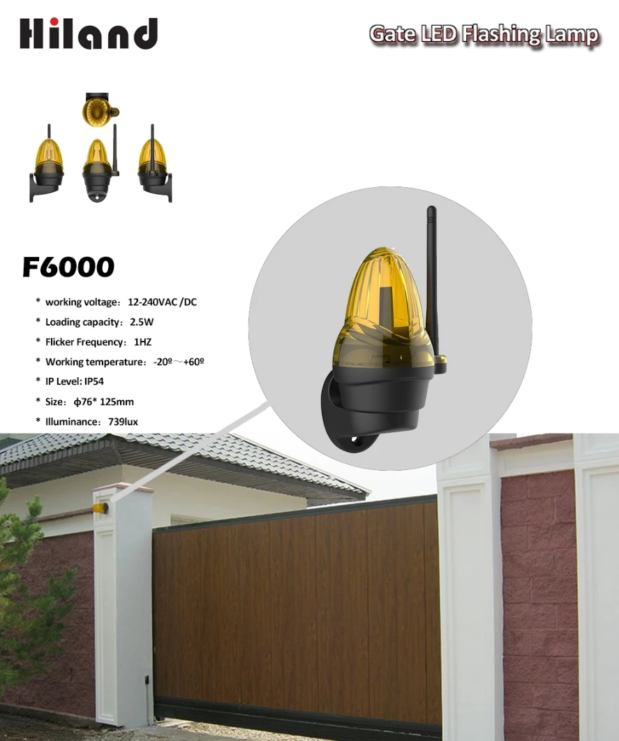 Hiland 2023 Led Style Gate Flash Lamp F6000 With 12-240v Ac/dc Working ...