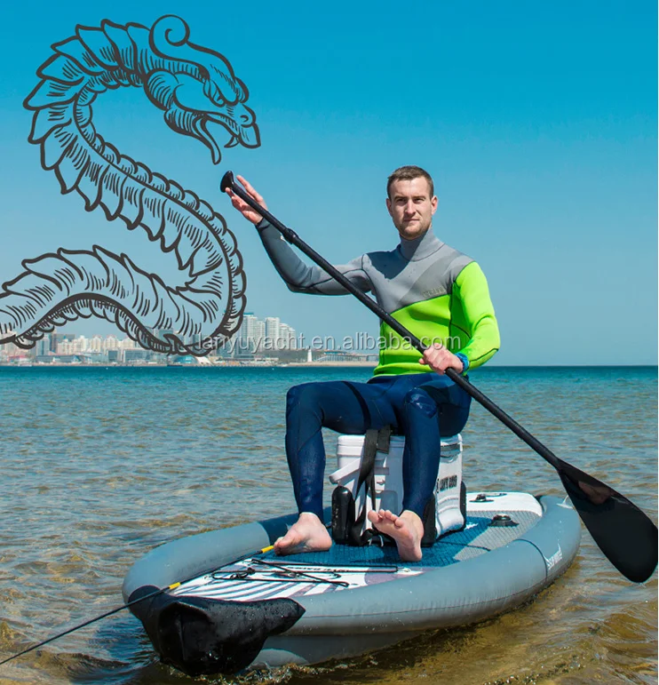 Stable Inflatable Fishing Stand Up Paddle Board With cooler box ...
