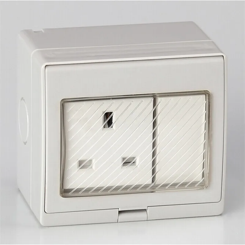 1 GANG SINGLE SWITCHED WEATHERPROOF WATERPROOF OUTDOOR 13AMP SOCKET ...