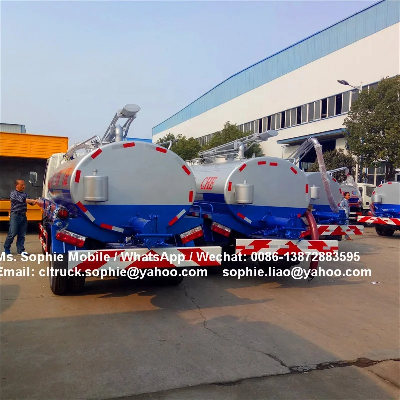 5cbm Fecal Suction Tanker Truck 5t Sewage Suction Tanker Truck Sewage ...