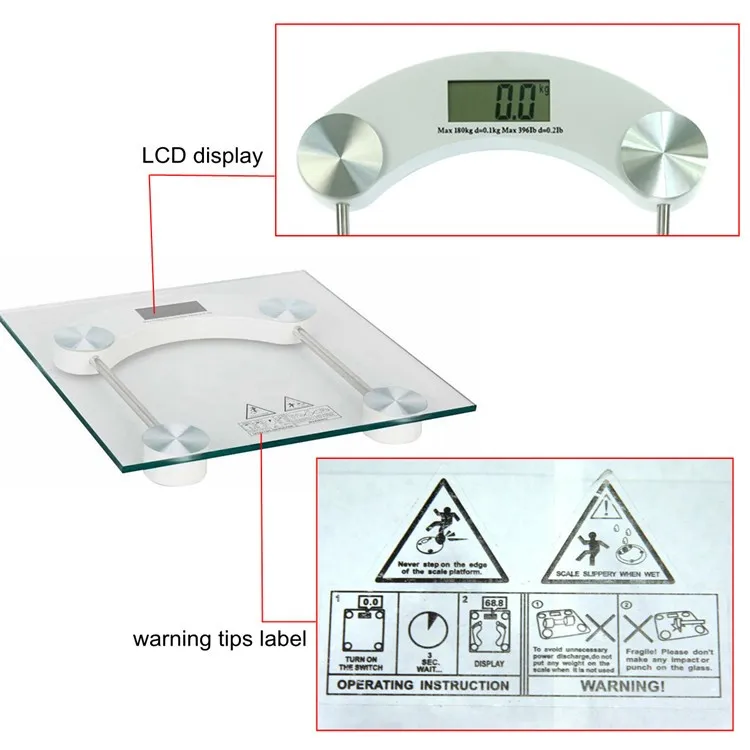 Stand Upright Body Fat Glass Scale Digital Human Weighing Scale - Buy ...