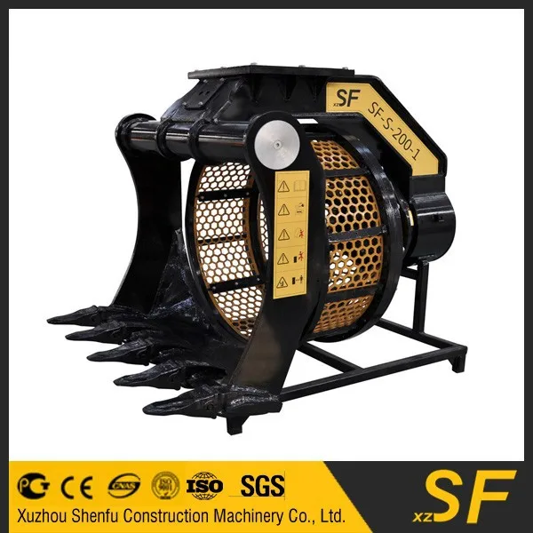 sand gravel trommel screen bucket, rotating skeleton sieve bucket ...
