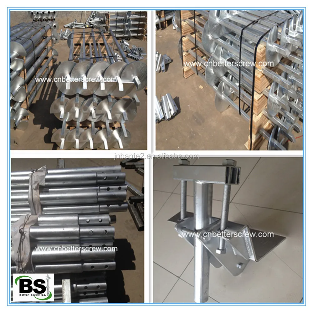 Ground Solar Mounting System Helical Ground Screw Piles/Helical Pier ...