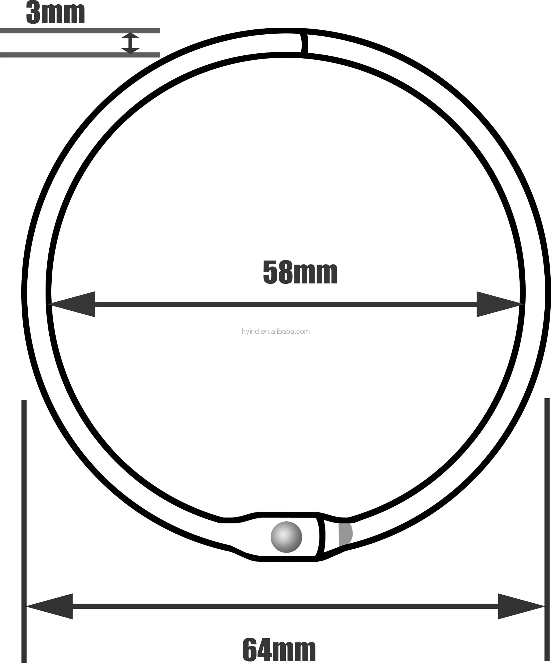 58mm Stainless Steel 304 Book Rings - Durable & Easy to Use