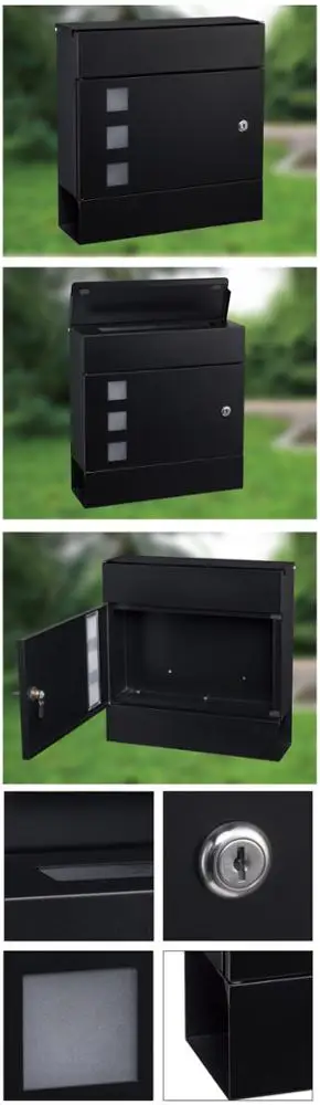 Apartment Wall Mounted Mailboxes Metal Outdoor Letter Box Mailbox With ...