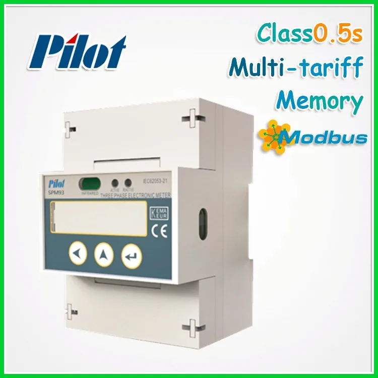 Pilot Power Meter Spm93 Dreiphasen-din-rail-energie Zähler Zur Messung Kwh - Buy 3-phase 4-draht ...