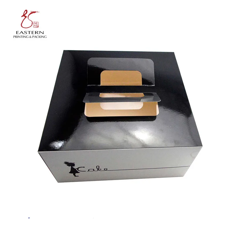 Custom Paper Packaging With Clear Window Handle Cake Boxes - Buy Cake ...
