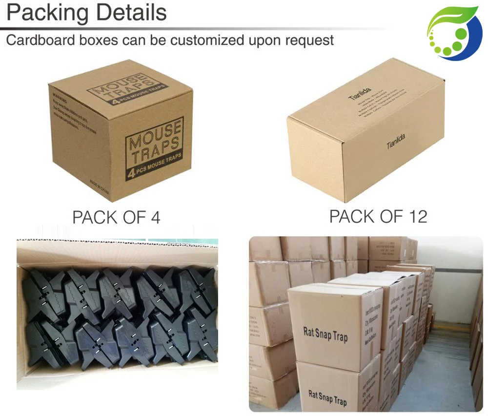 Humane Kill Plastic Large Black Rat Snap Trap for Rat Trapping