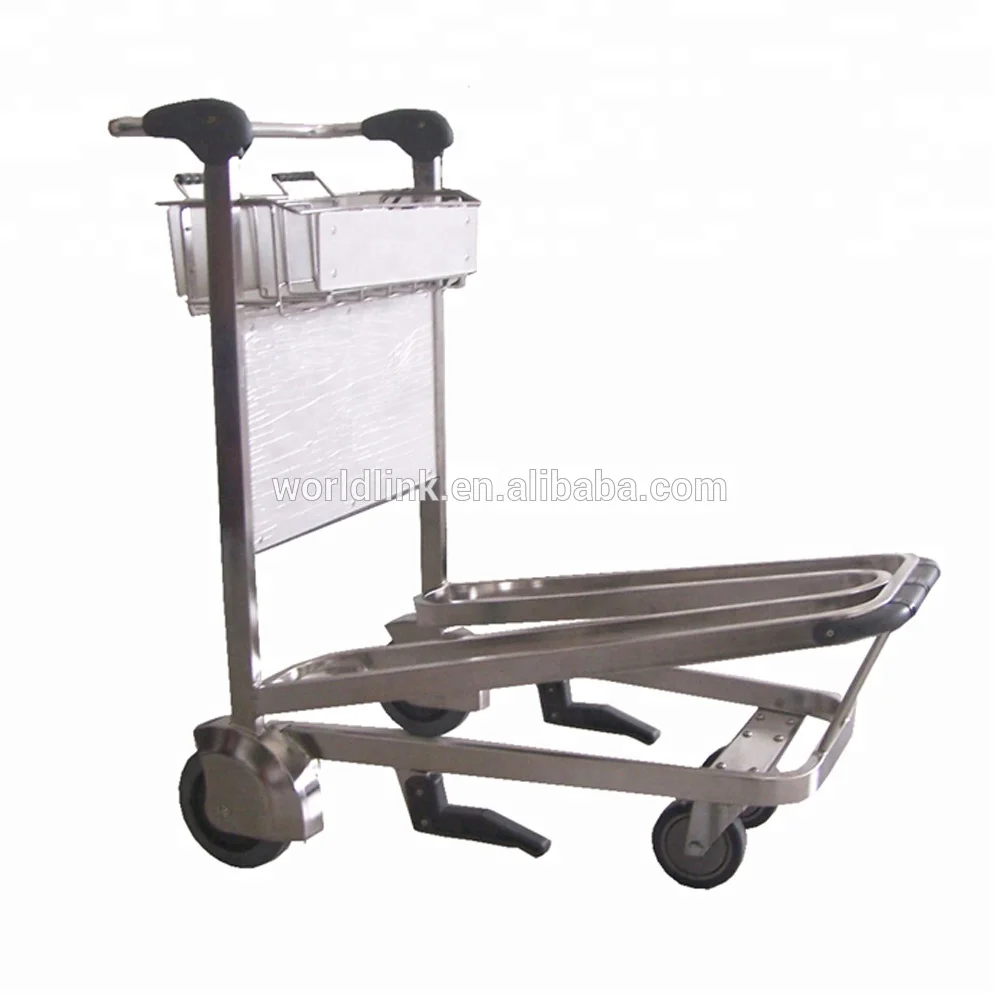 Airport Aluminum Hand Luggage Trolley Baggage Cart - Buy Baggage Cargo ...