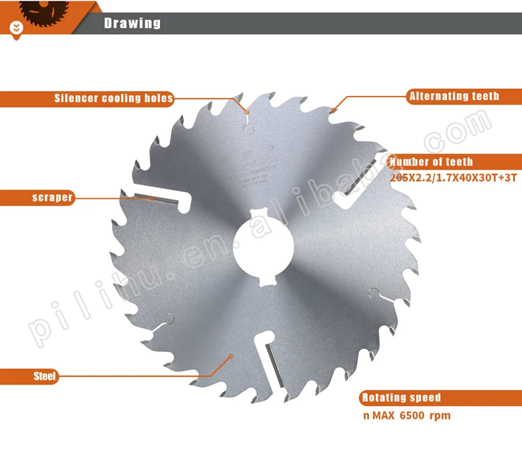 Customized Made 205mm Multi-ripping Saw Blade Wood Ripping With Rakers ...