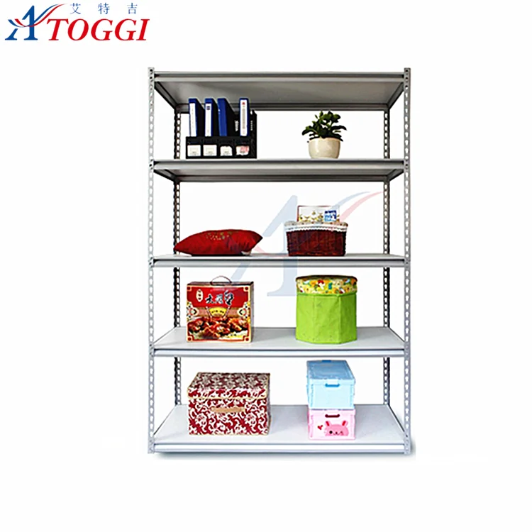 Slotted Angle Shelving Sheet Metal Storage Rack With Mdf Shelves - Buy ...