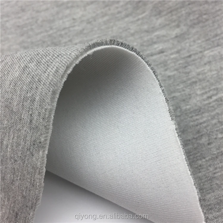 High Grade Double Side Light Grey Melange Color Polyester Viscose ...