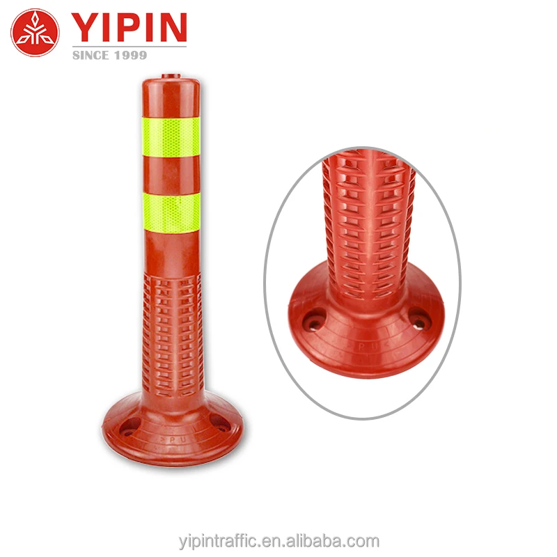 flexible delineator post , road sign reflective PU spring post/guid ...
