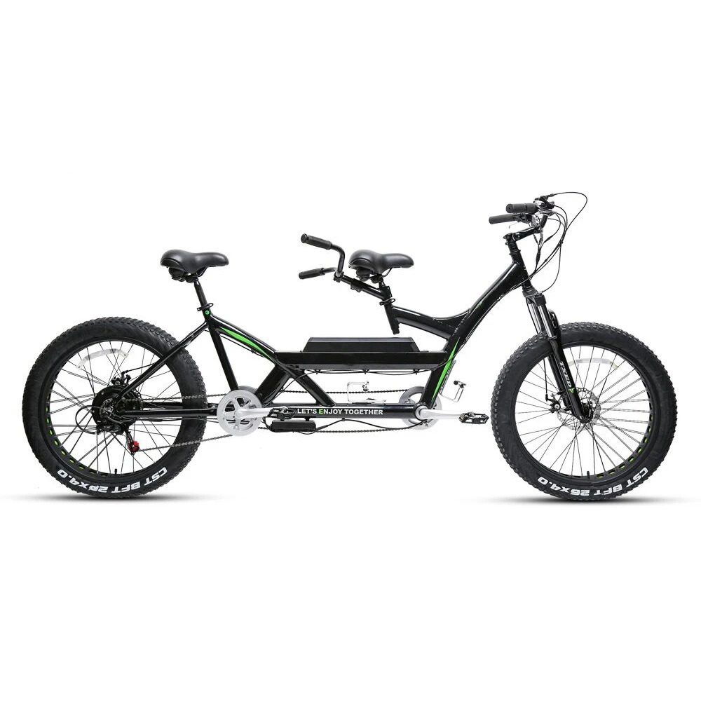 2 Seats Outdoor Cruiser Fat Tire Bicycle Two Wheeled Tandem Road Bike ...