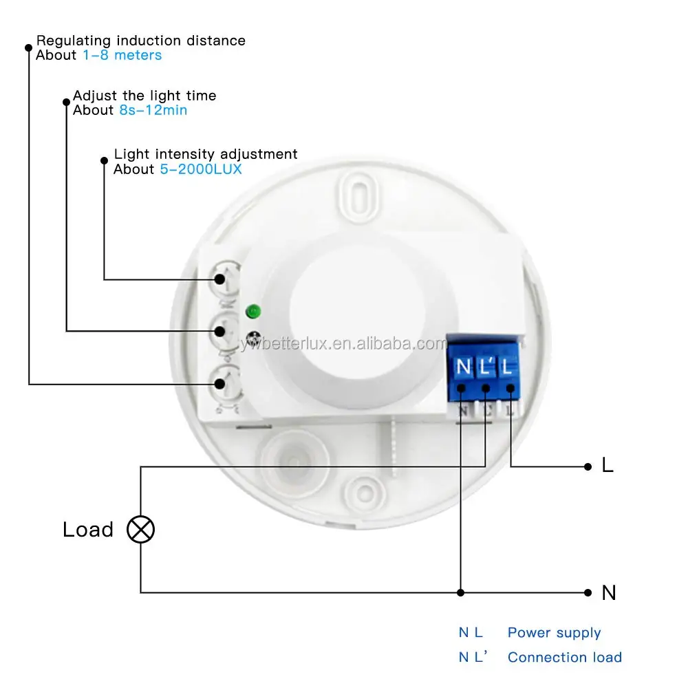 360 Degree Ceiling Surface Mounted Microwave Motion Sensor