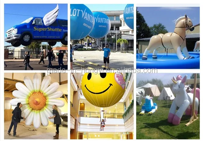 Custom Inflatable Riding Giant Blue Husky Animal Balloons