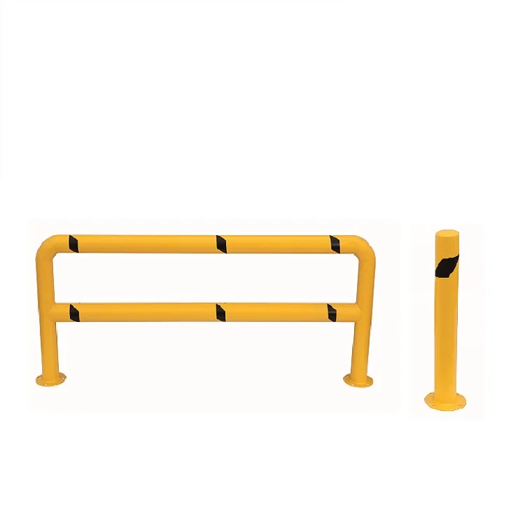 Heavy Duty Yellow Industrial Safety Floor Mounted Pipe Steel Bollards ...