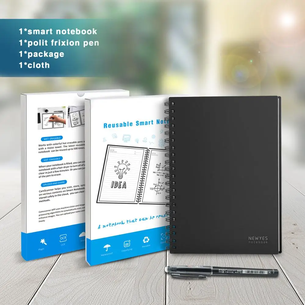 Newyes China Supplier A5 Size Dry Wet Recycled Erasable Smart Notebook ...
