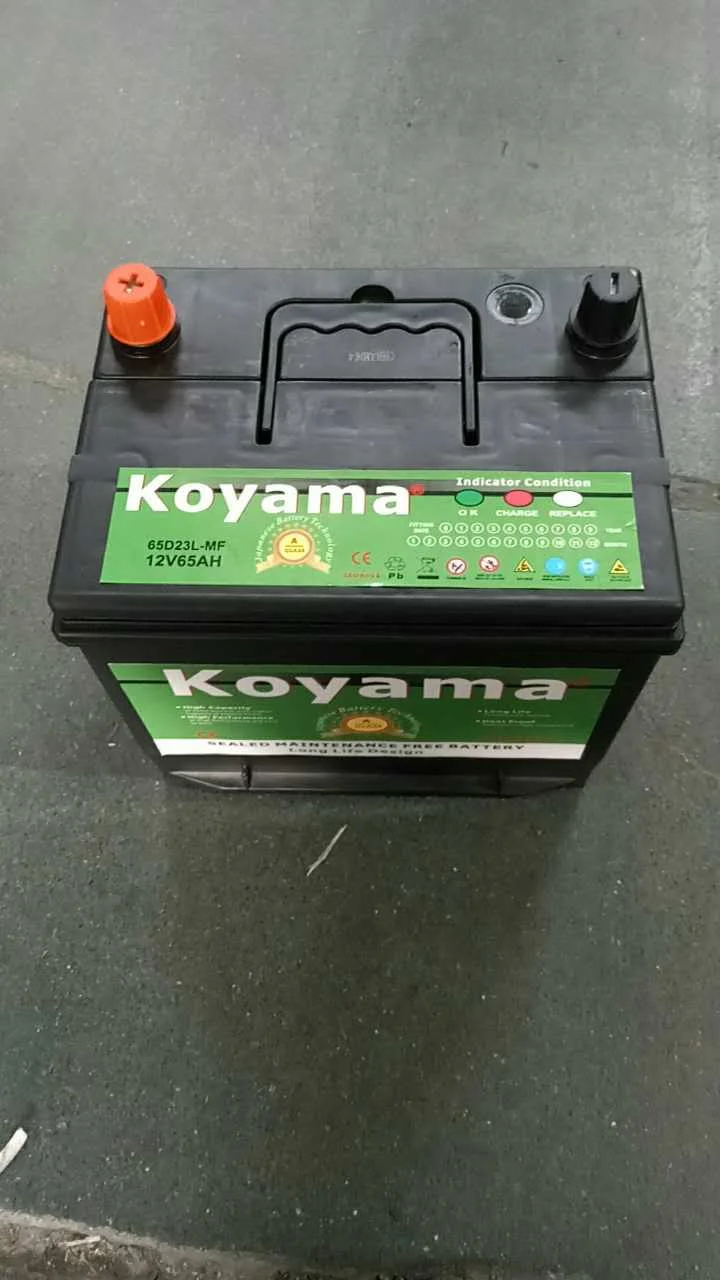 Maintenance Free Auto Car Battery 65D23L 12V 65Ah - Long Service Life ...