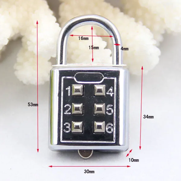 Ch-600 Cjsj Push Button Combination 6 Digitals Padlock - Buy 6 Digitals ...