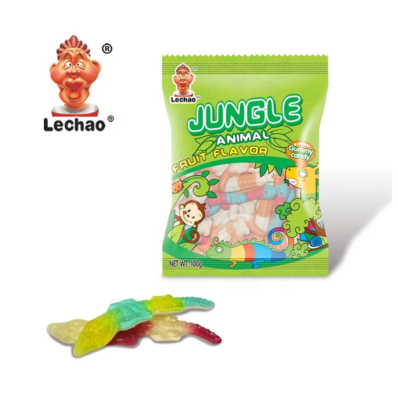 Halal Lizard Gummy Candy - Sweet, Sour, and Spicy Treats