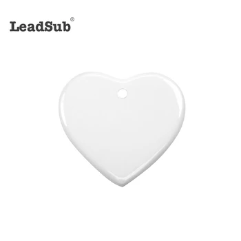 Sublimation Christmas Ornament Heart Shape Ceramic Pendant,Hanging ...