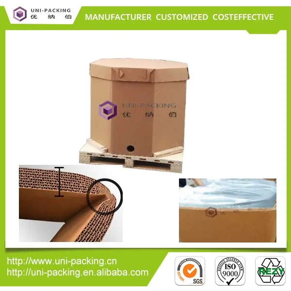 Liquido Pacchetto Ondulato IBC Container, IBC Serbatoio con valvola a ...