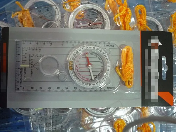 Plastic Map Scale Ruler Compass Map Ruler With Magnifying Glass Map ...