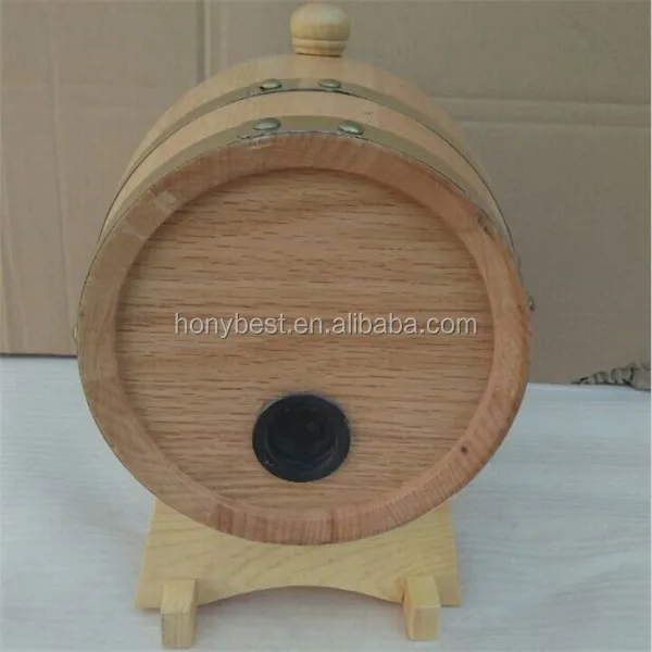 Custom 1.5L Mini Oak Wood Wine Barrel with Stand - Wholesale