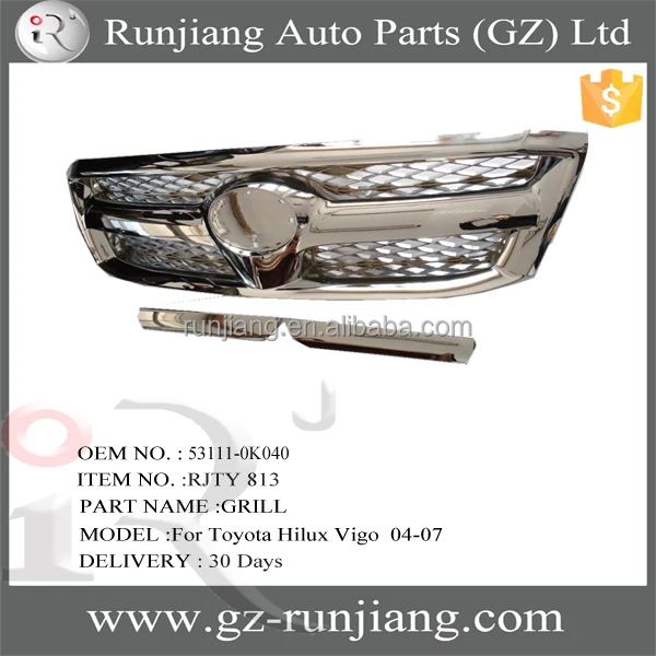 车身零件前格栅 (电镀) 用于丰田 Hilux Vigo 04-07 OE: 53111-0K040| Alibaba.com