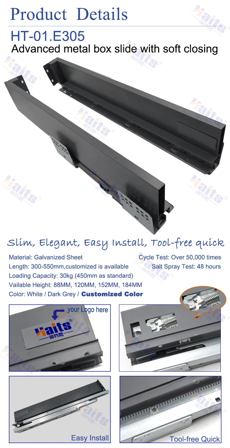 Slim Box Metal Drawer Slide System Smart Box Smart Furniture Hardware ...